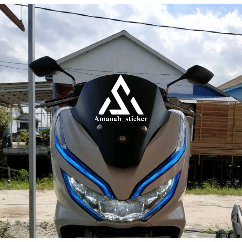 Jual Stiker Alis PCX 150 warna Polos / Sticker Lampu Alis Atas Bawah ...