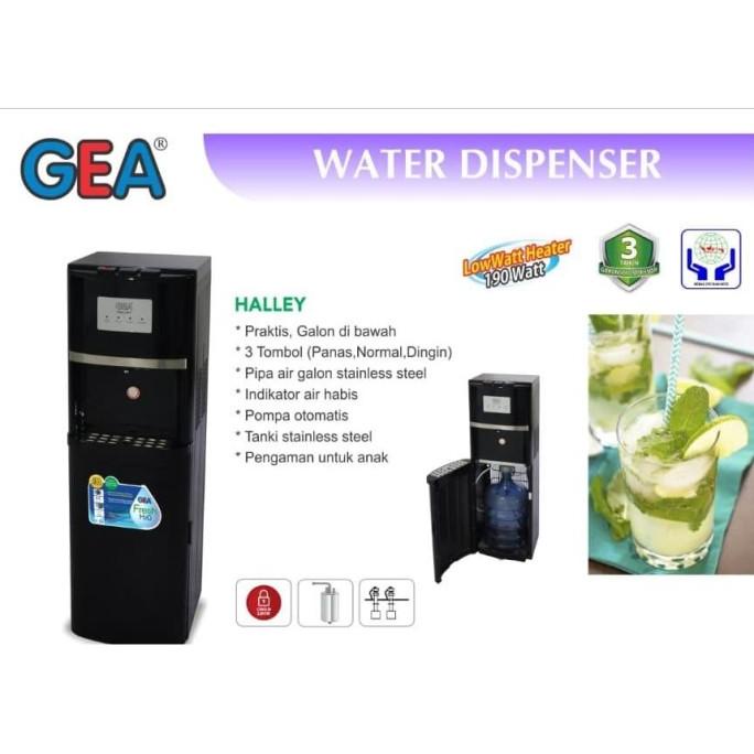 Jual GEA HALLEY DISPENSER GALON BAWAH 3 TOMBOL PIPA STAINLESS | Shopee ...