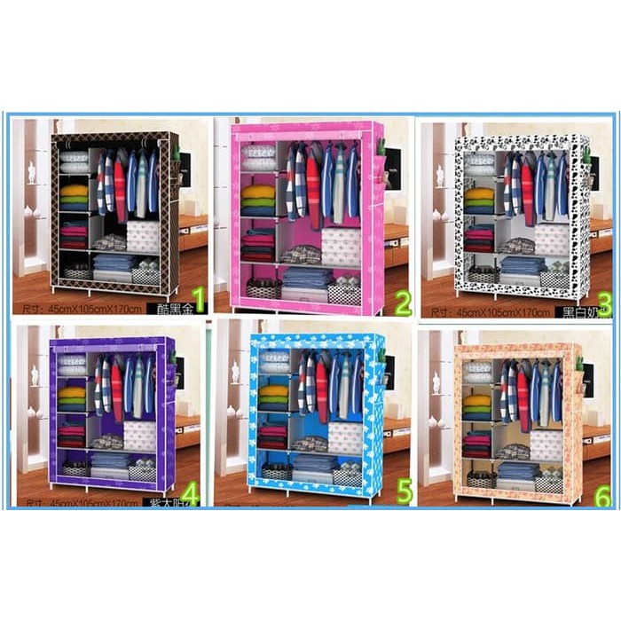 Jual CLOTH RACK WITH COVER RAK BAJU MULTI FUNGSI ( LEMARI KAIN NON ...