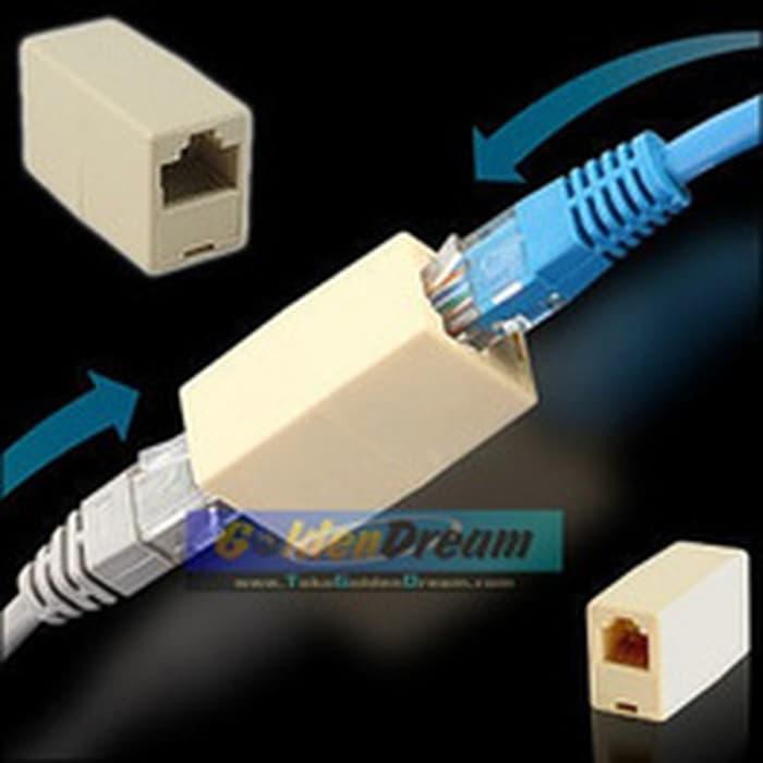 Jual BAREL RJ45 COUPLER FEMALE TO FEMALE UTP LAN ETHERNET BARREL ...