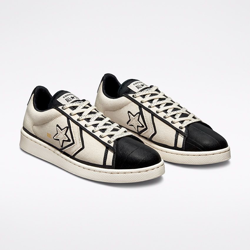 Jual Converse x Josh Vides Pro Leather Low Top Natural Ivory/Black ...