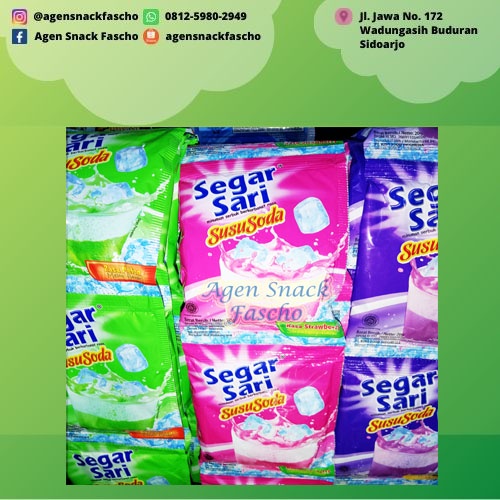 Jual Segar Sari Susu Soda Sachet/Anggur/Melon/Strawberry 20 gram (1 ...