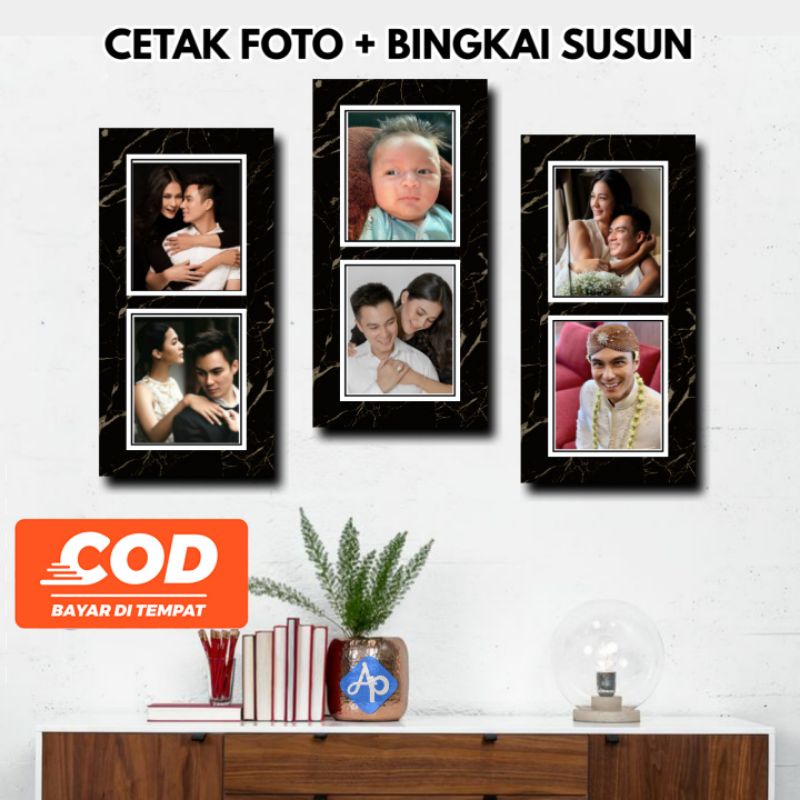 Jual PROMO CETAK FOTO CUSTOM 4R PLUS BINGKAI SUSUN 14x30cm FULL LIST ...