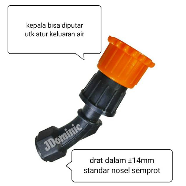 Jual nozzle plastic - kepala ujung semprotan hama nozel nozle nosel ...