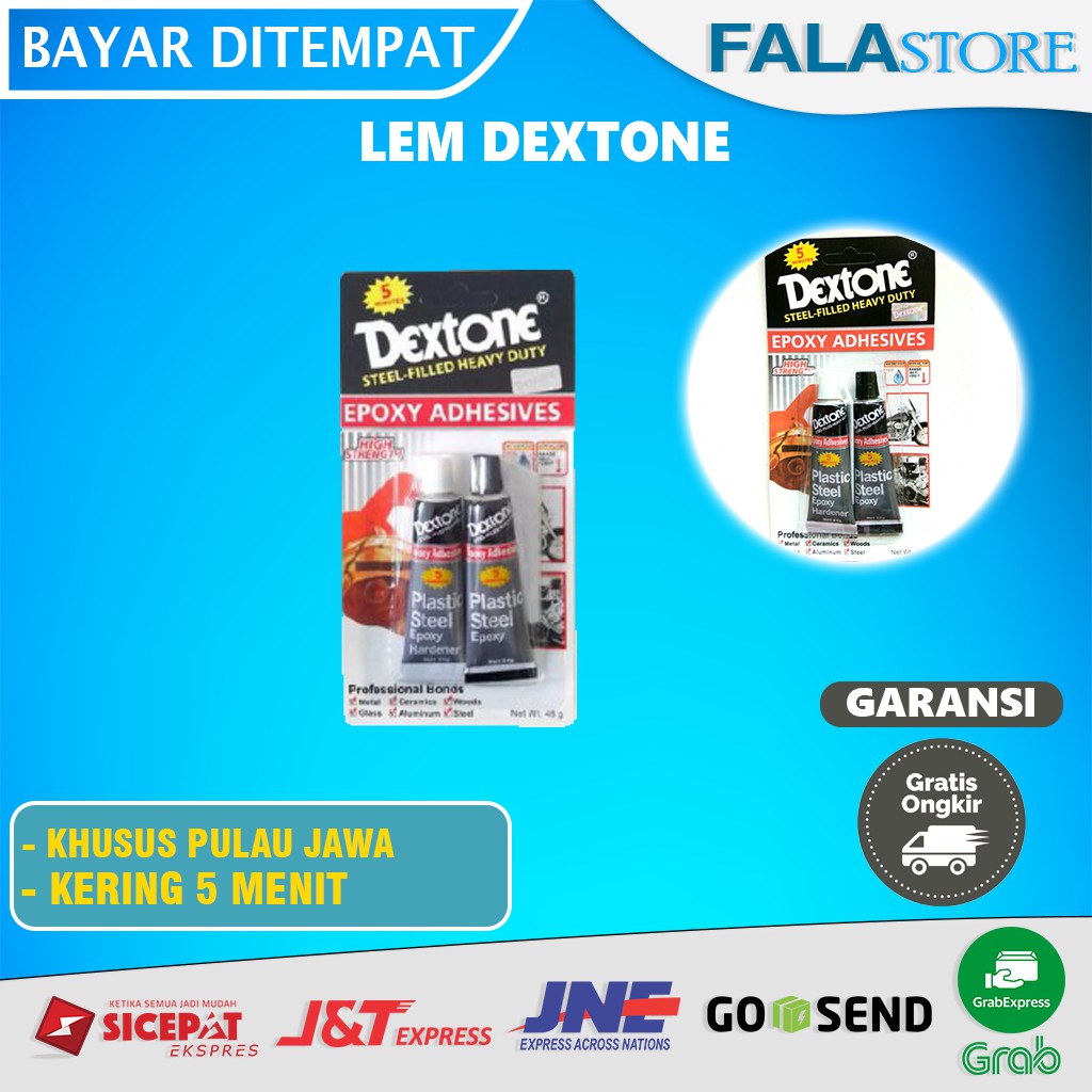 Jual Lem Dextone Epoxy Adhesives 48 Gr Gram Besi Kayu Baja Besi Plastik ...