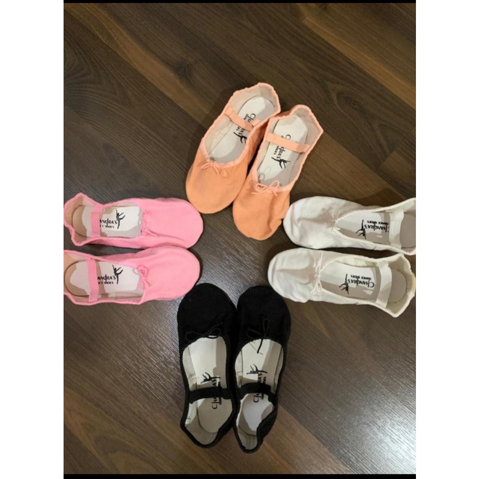 Jual Sepatu Ballet Anak Kanvas Chandra ORI Full Sole - Canvas Ballet ...