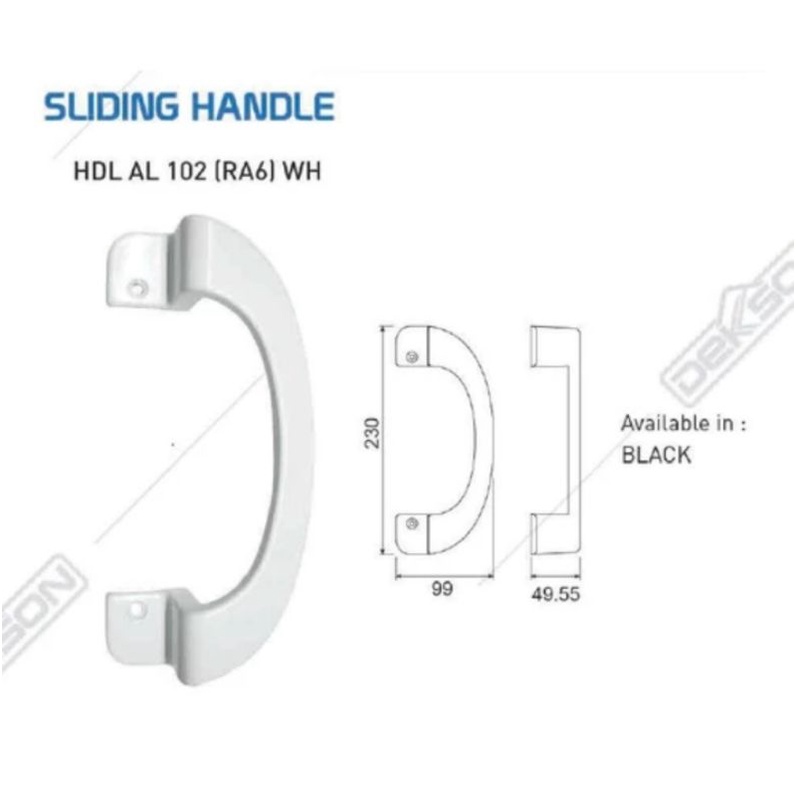 Jual Sliding Gagang Handle Dekkson HDL AL 102 RA6 RA 6 Handle Pintu ...