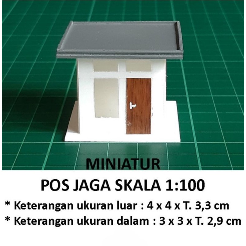 Jual Miniatur Pos Jaga Satpam Maket Diorama Skala 1:100 1:200 1:500 1:1000 - Security Post ...