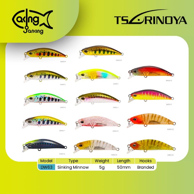 Jual MINNOW TSURINOYA 50S / TSURINOYA DW63 / 5 GR - 5 CM / SINKING | Shopee Indonesia