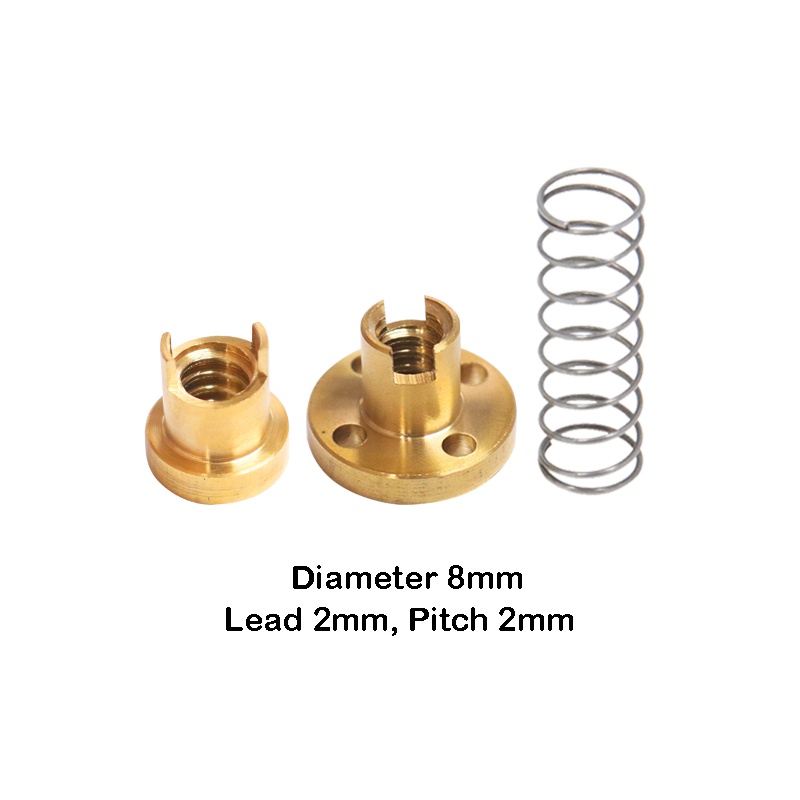 Jual EELIC MUR-T8SPRING2MM2MM Nut T8 Leadscrew Lead 2mm pitch 2mm ...