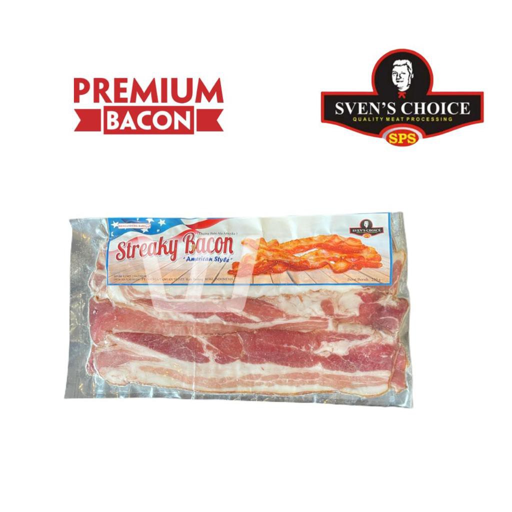 Jual Daging Bacon Sven's Choice American Streaky Bacon 250g | Shopee ...
