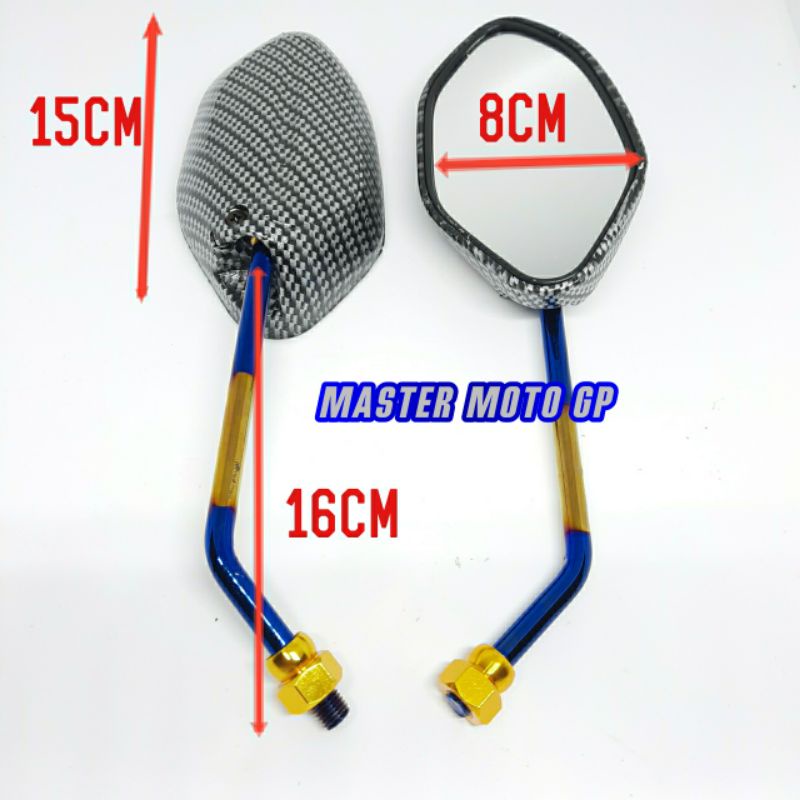 Jual spion standar Beat carbon twotone Spion standar beat 2tone blue ...