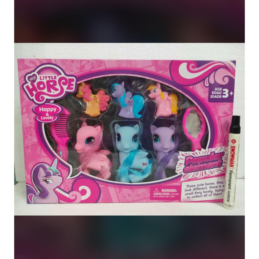 Jual Action figure little pony kuda poni sayap horse set 6pc sisir acc ...