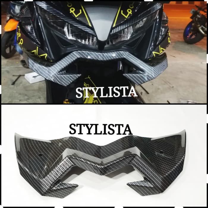 Jual WINGLET AEROX 155 PLASTIK MODEL NEMO MOTIF CARBON 2017 2018 2019 ...