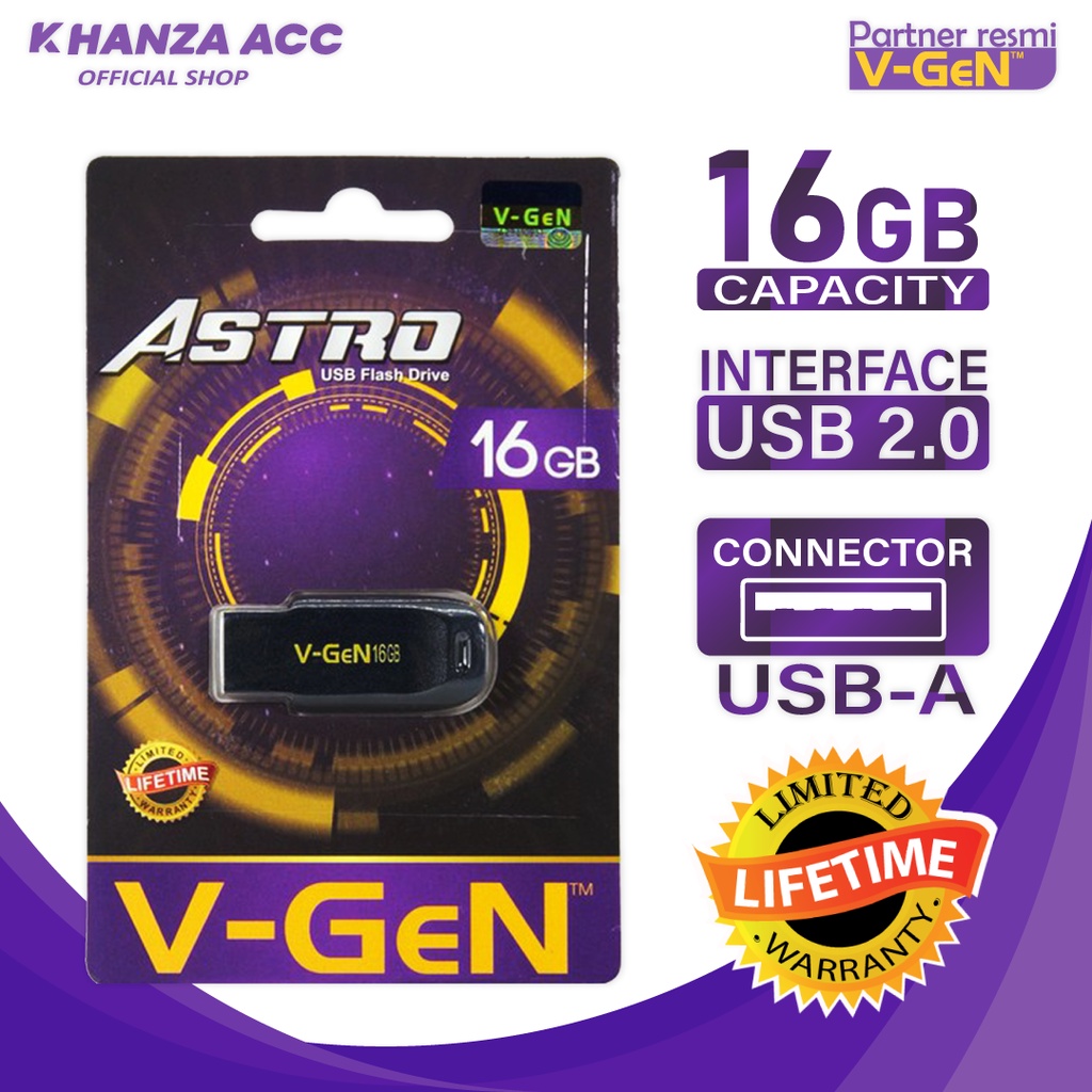 Jual KHANZAACC PROMO TERMURAH FLASHDISK ASTRO V-GEN USB 2.0 VGEN 8GB ...
