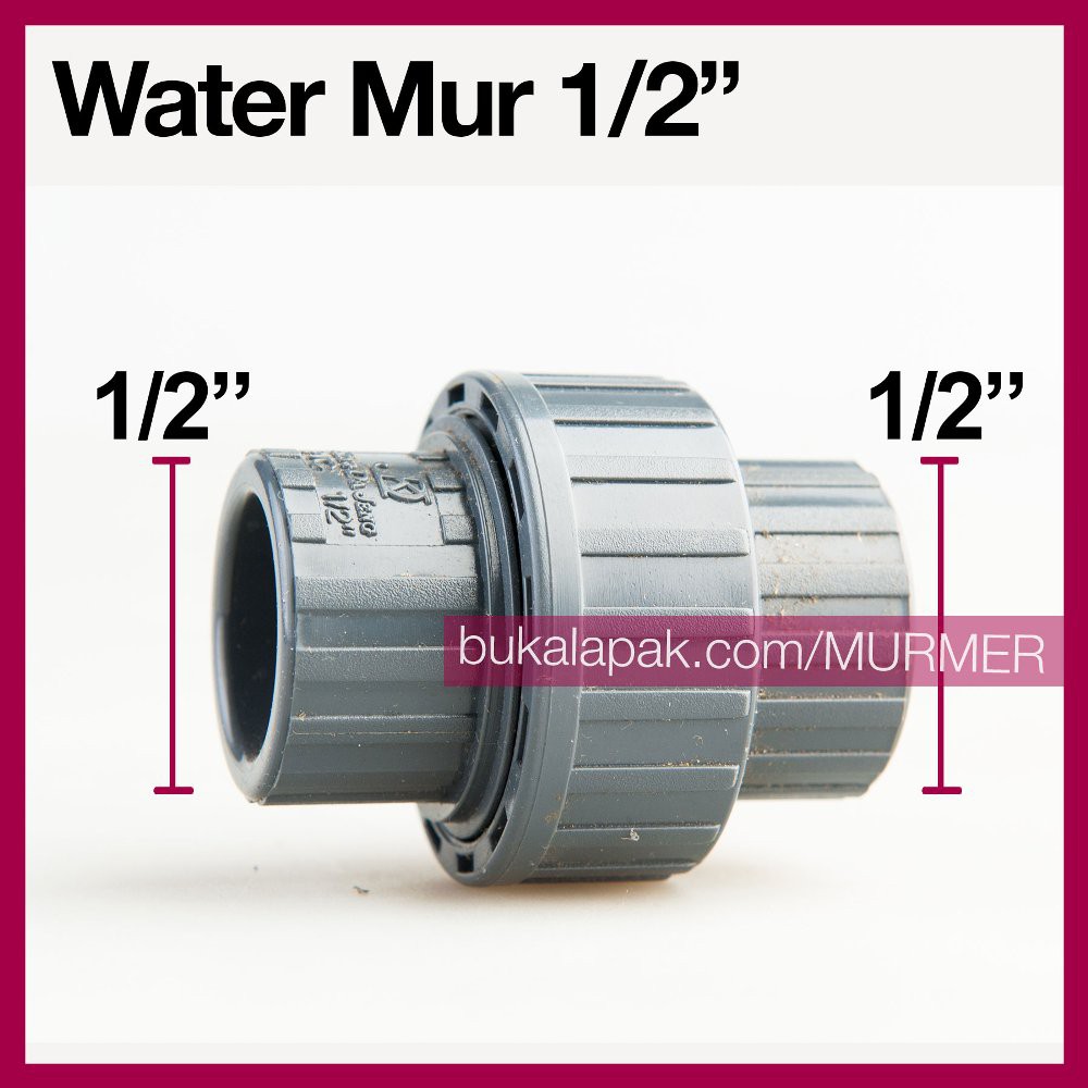 Jual Dijual Water Mur PVC 1 2 Polos KDJ Union Socket Soket Murah ...