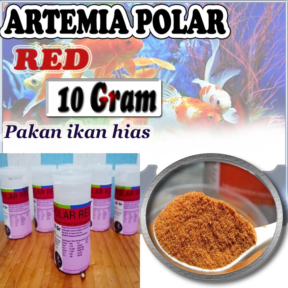 Jual Polar Red (10 Gram) | Artemia Tanpa Cangkang Artemia Instant Shell ...