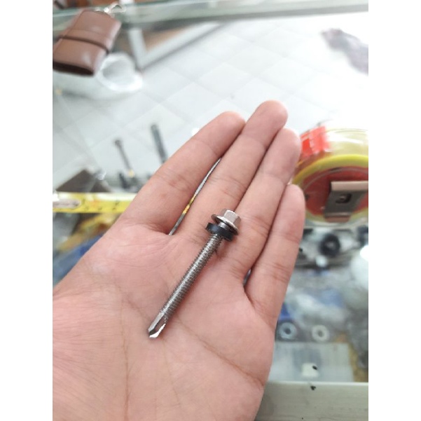 Jual ROOFING SS 304 12 x 50 ruping stainless m5 x 50 paku seng sekrup ...