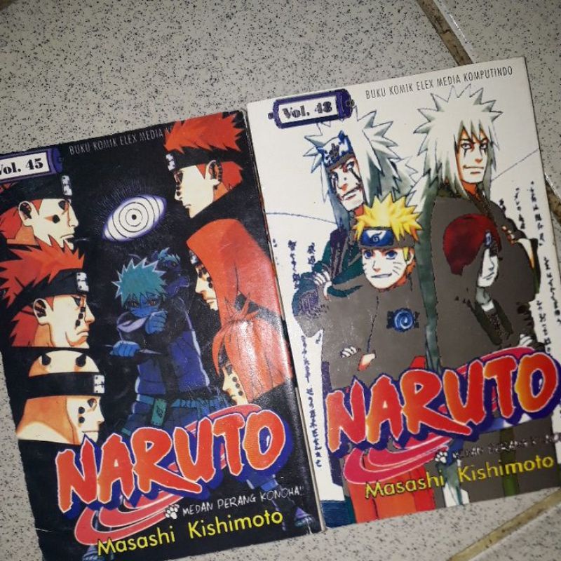 Jual buku komik naruto shippuden vol 43 45 preloved bekas original | Shopee Indonesia