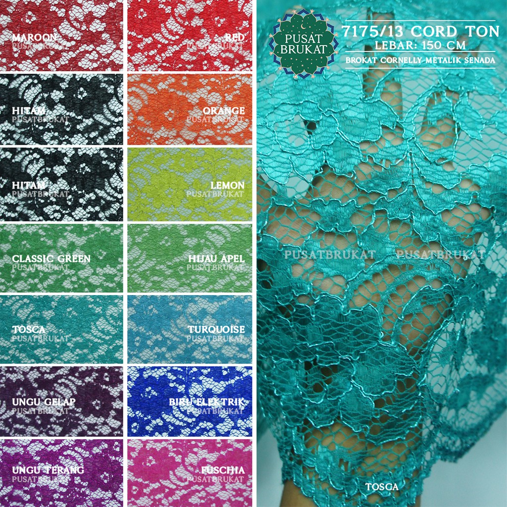 Jual KAIN BROKAT CORNELI / KAIN BRUKAT CORNELLY METALIK SENADA - 7175 ...