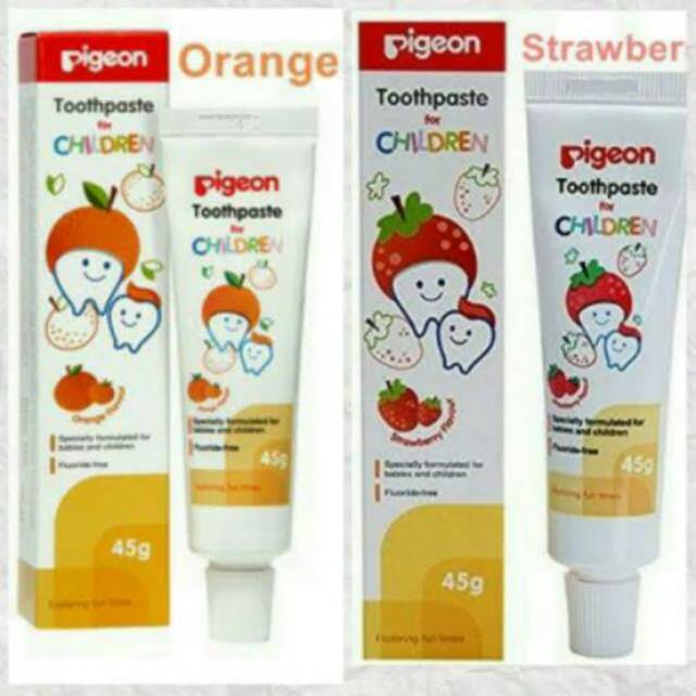 Jual Pigeon Toothpaste Pasta Gigi Odol Bayi Orange Strawberry | Shopee ...