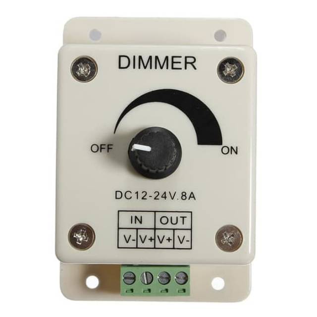 Jual Dimmer DC 12V / 24V 8A pengatur terang redup lampu dc pengatur ...