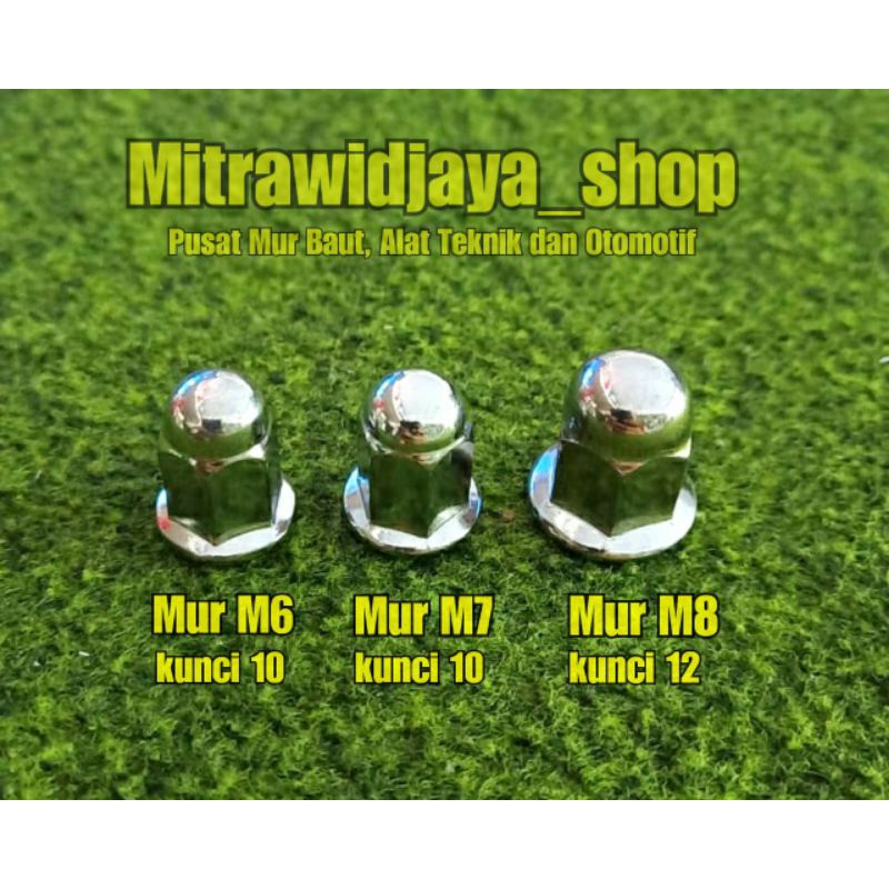 Jual mur topi m6 m7 kunci 10 m8 kunci 12 /mur knalpot matic all beat Vario scoopy MUR KNALPOT ...