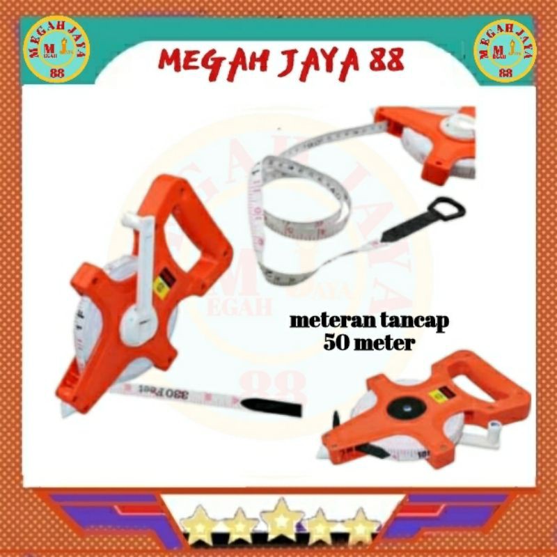 Jual METERAN 50 METER-METERAN TANCAP-METERAN ROLL 50 METER | Shopee ...