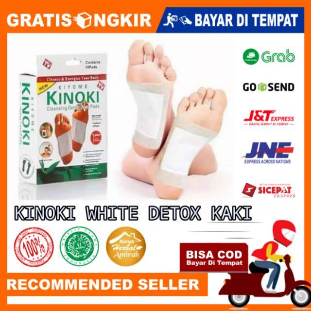 Jual KINOKI PUTIH DETOX KAKI PENGHILANG RACUN DALAM TUBUH 1 BOX ISI 10 ...