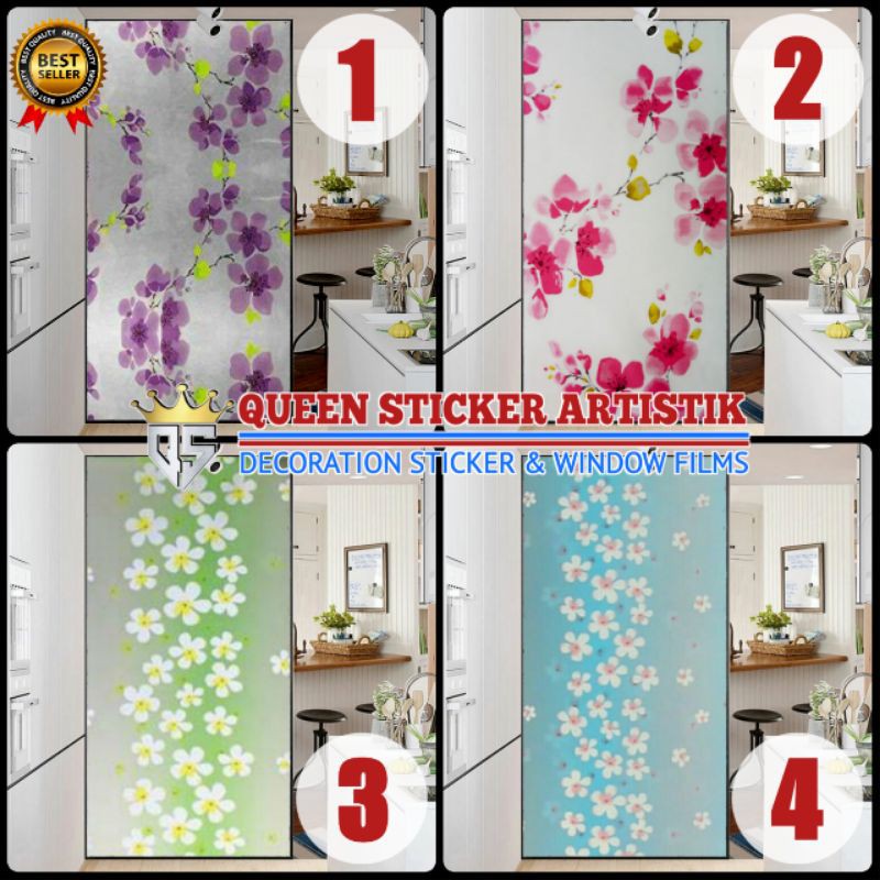 Jual STIKER KACA MOTIF BUNGA L 120CM | Shopee Indonesia