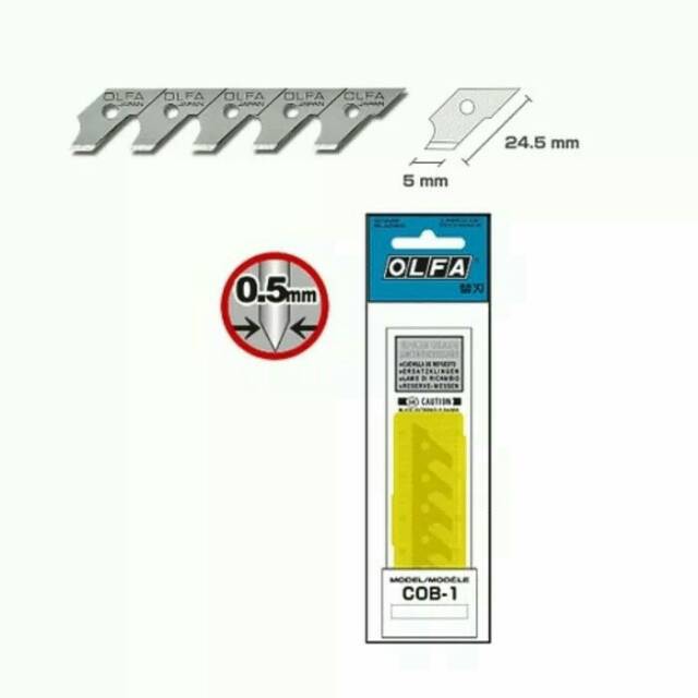 Jual Refill Pisau OLFA COB-1 Blade untuk cutter OLFA CMP-1 | Shopee Indonesia