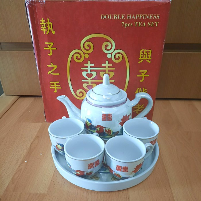 Jual Tepai Set Pengantin/ Teko Set Pengantin Sangjit Porcelain 7 Pcs ...