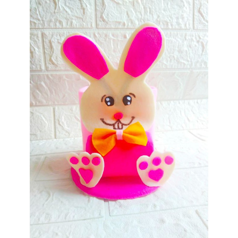 Jual tempat pensil dari botol bekas /gelas plastik dan kain flanel ...