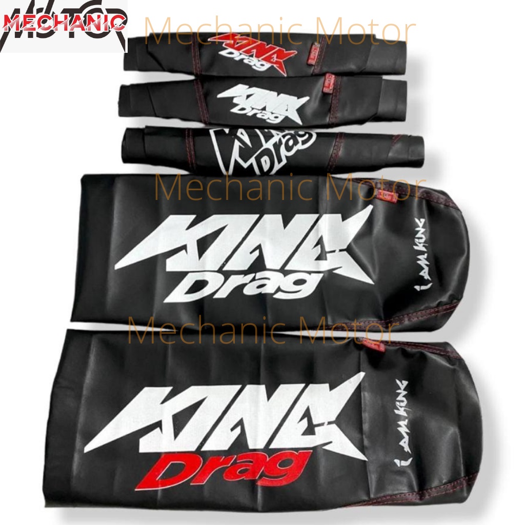 Jual KULIT JOK MOTOR KING DRAG JAHIT KAIN JOK MOTOR MODEL TULISAN KING ...