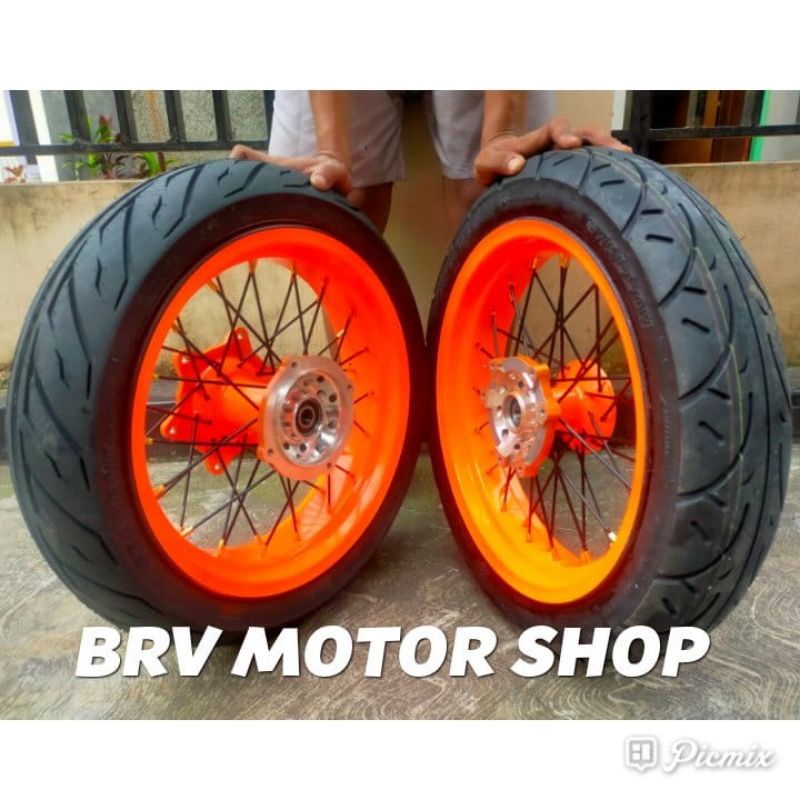 Jual Velg SuperMoto Klx150 D Tracker150 250-300+17 Dan 300-350-17 Full ...
