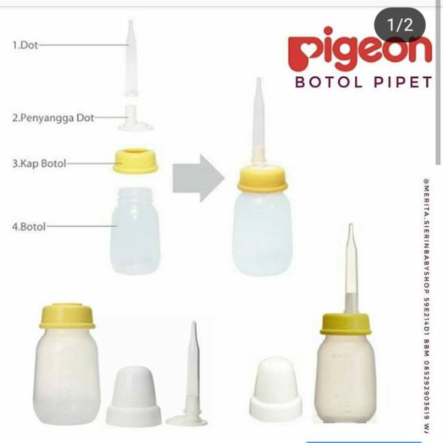 Jual Botol pipet pigeon 120ml susu ASI ASIP mencegah bingung puting ...