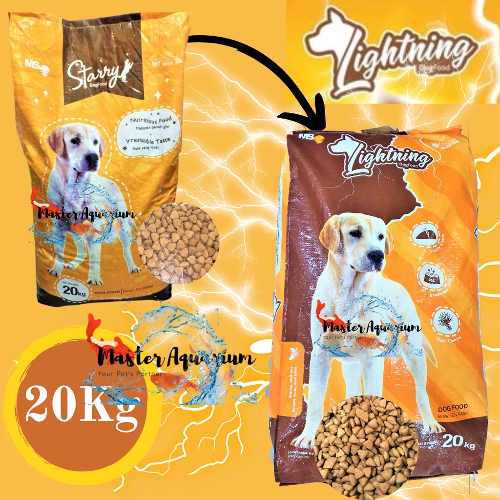 Jual KHUSUS INSTANT - LIGHTNING Dog Food beef 20kg Makanan Anjing ...