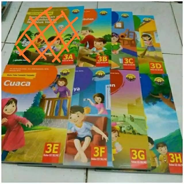 Jual Buku Teks Tematik Terpadu Untuk SD Kelas 3 Tema 3B 3C 3D 3E 3F 3G ...