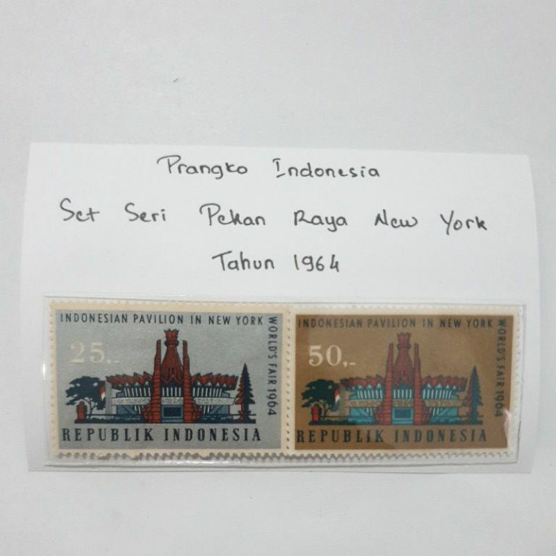 Jual Perangko Indonesia Set Seri Pekan Raya New York Tahun 1964 Kondisi ...