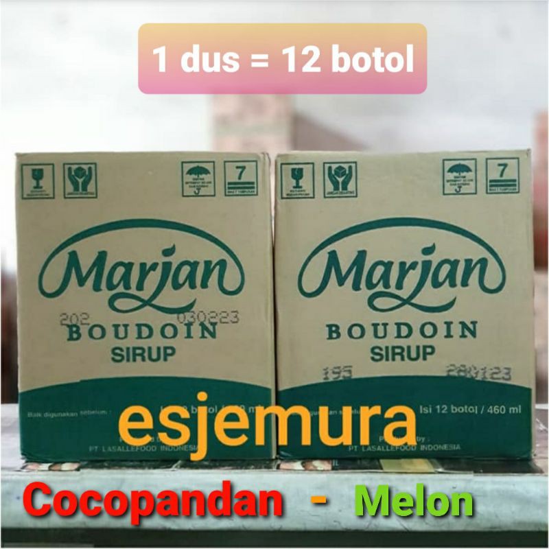 Jual Sirup Marjan Cocopandan / Melon per dus isi 12 botol | Shopee ...