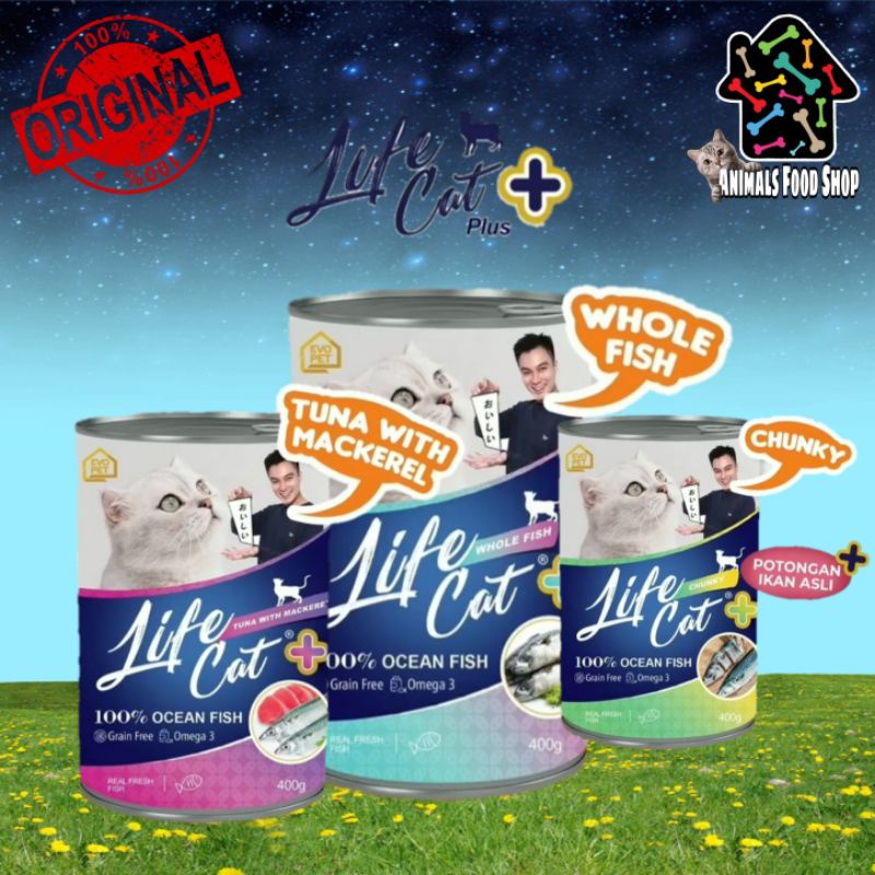 Jual Life Cat Plus Kaleng 400gr Makanan Kucing Basah Lifecat Plus ...