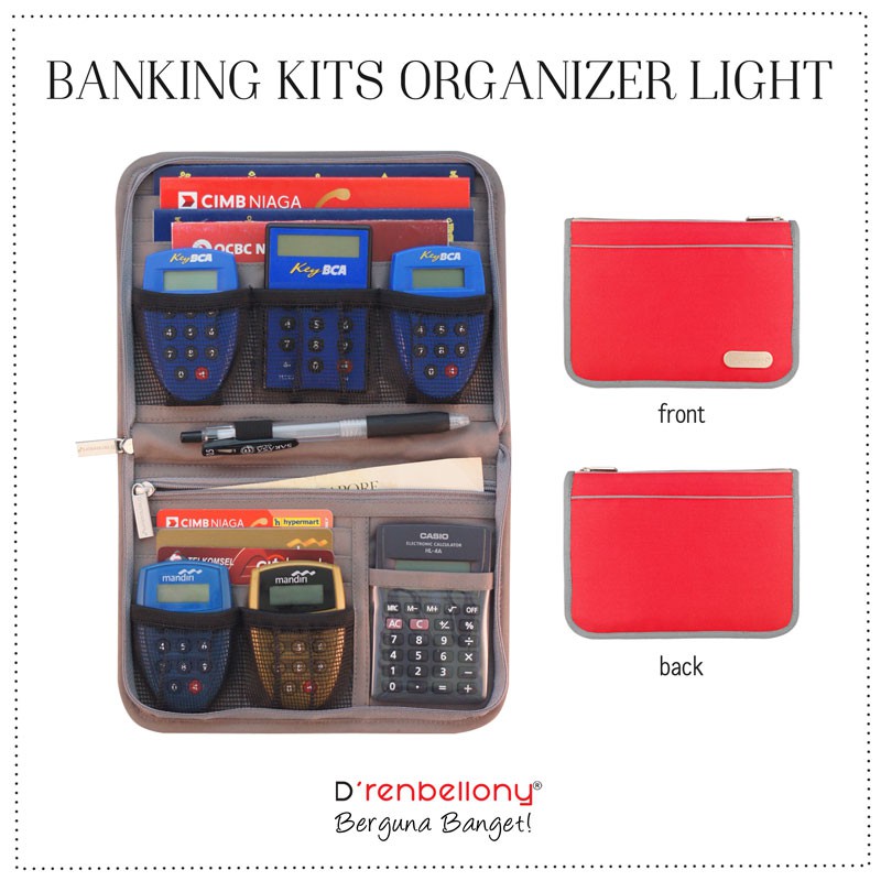 Jual Drenbellony Banking Kits Organizer Light | Dompet token | Bank ...