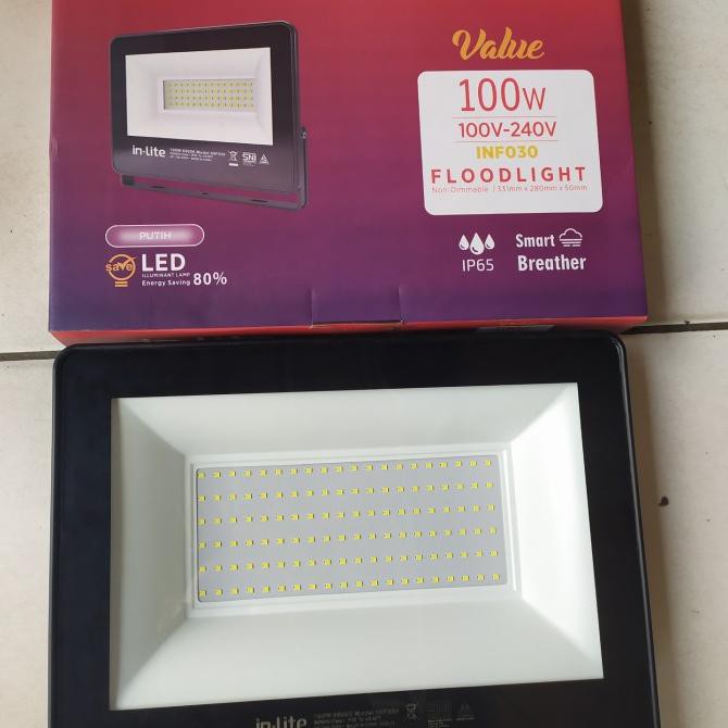 Jual Lampu Sorot Led 100 Watt Inlite Inf030 Cahaya Putih Zomourasteff ...