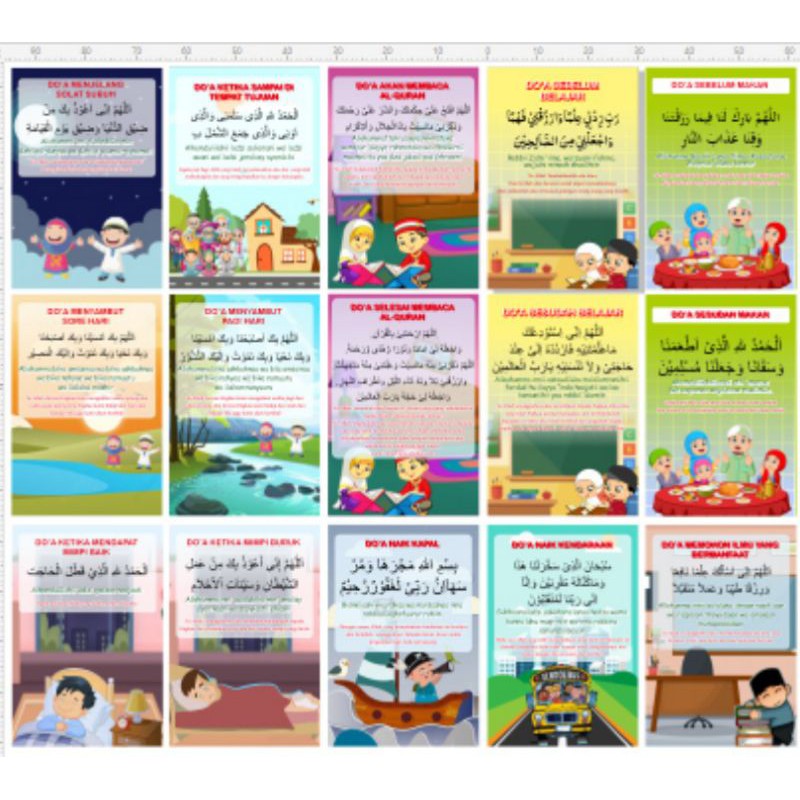 Jual Poster Doa Anak Muslim, Poster Doa Doa Sehari hari | Shopee Indonesia
