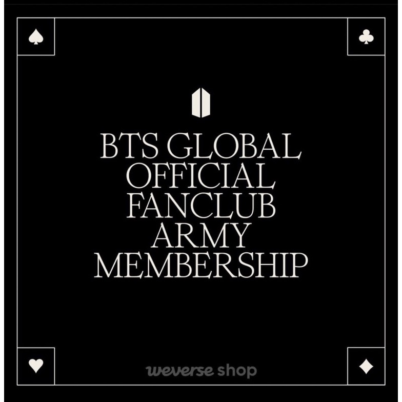 Jual GLOBAL FANCLUB ARMY MEMBERSHIP | Shopee Indonesia