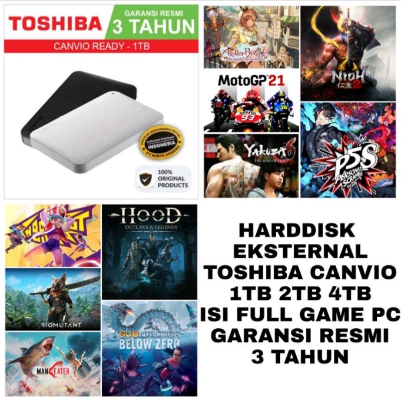 Jual HARDDISK EKSTERNAL 4TB Toshiba Canvio ISI GAME PC FULL UNTUK ...