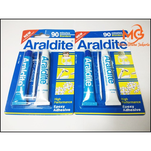 Jual MG LEM ARALDITE BIRU/EPOXY RESIN BESI ARALDIT BIRU 90 MENIT | Shopee Indonesia