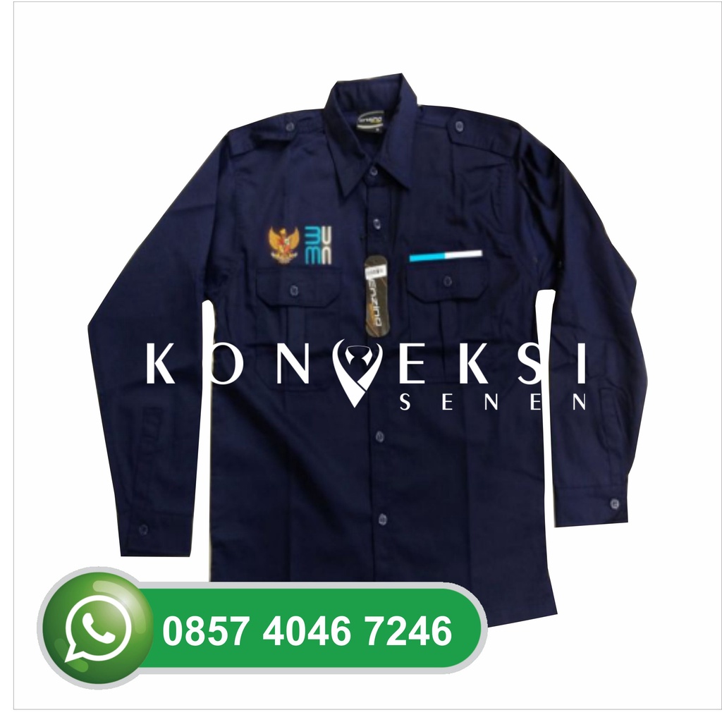 Jual Kemeja BUMN | Kemeja PDH BUMN | Kemeja PDL BUMN Biru Dongker Navy | Lengan Panjang 2 ...