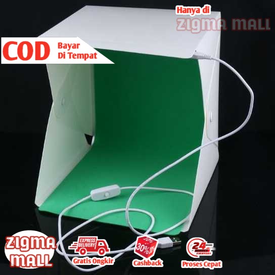 Jual COD Photo Studio Mini 1 Button+LED + 4PCS Background Sekaligus SM ...