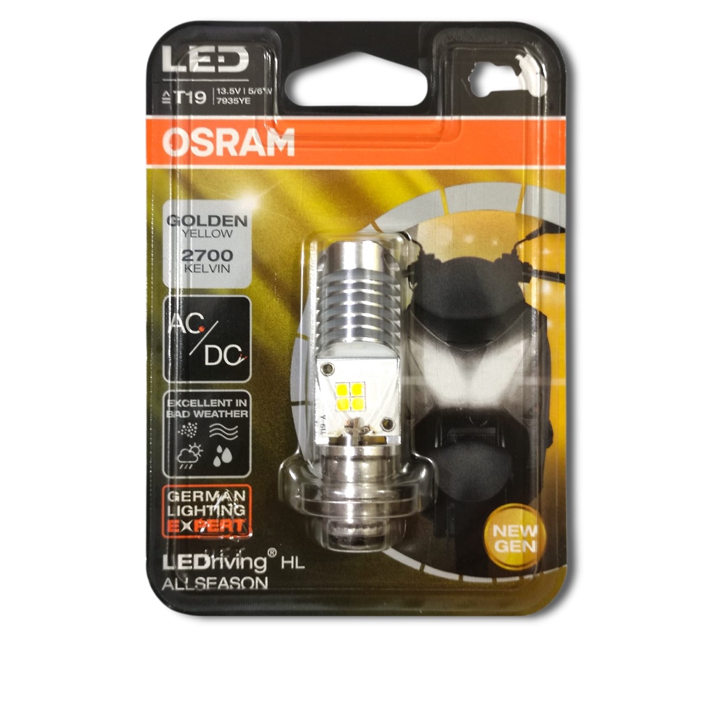 Jual OSRAM LED T19 M5 K1 lampu utama motor H6 KUNING AC / DC - Plug n Play | Shopee Indonesia